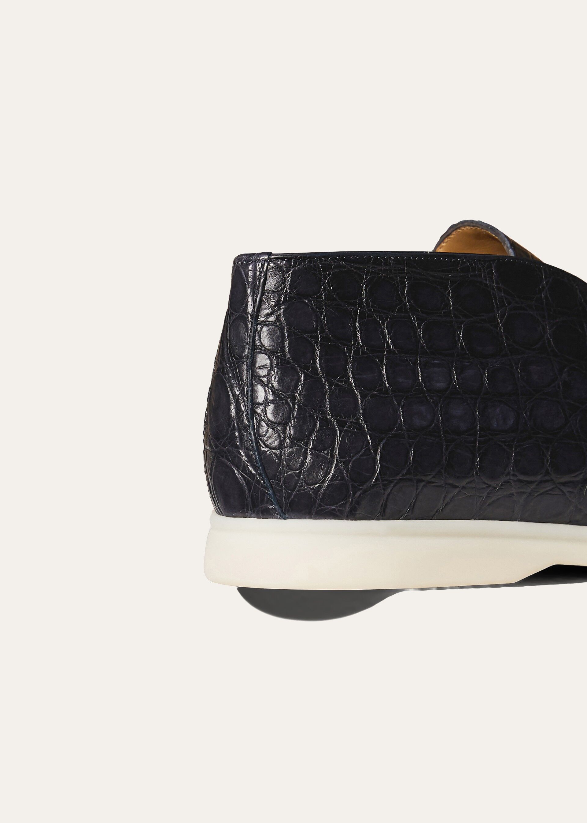 Open Walk Ankle Boot Caiman Leather Classic Blue | Loro Piana