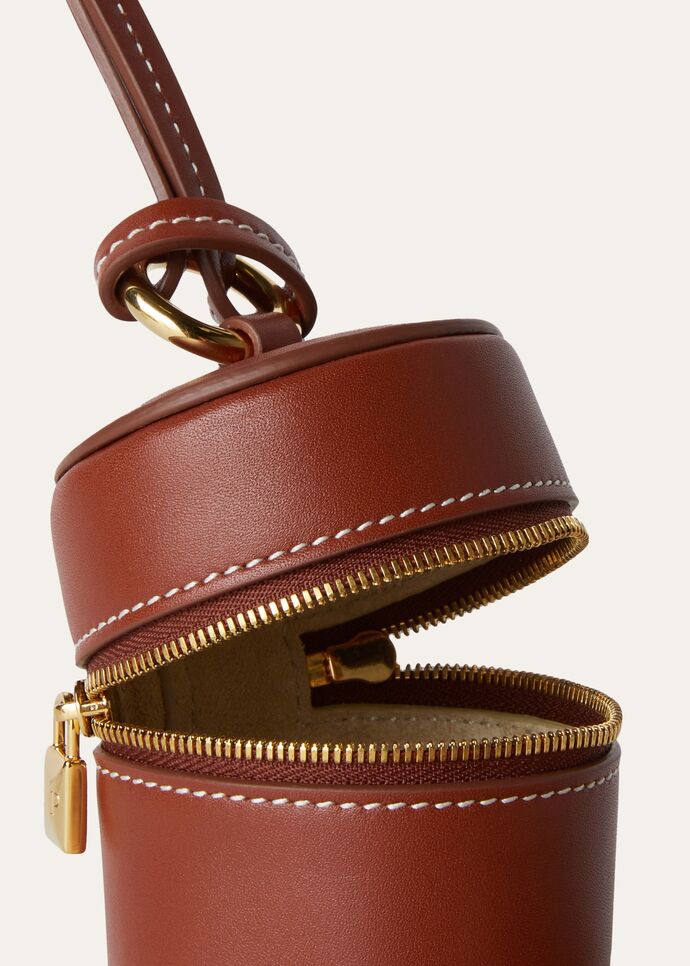 Extra Case Mini in Smooth Calfskin Deep Kummel | Loro Piana